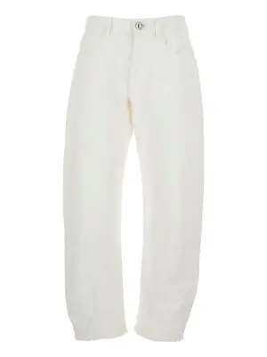 JIL SANDER Organic Cotton Denim Five-pocket Jeans - White