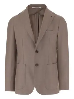 Tagliatore Single Breasted Wool Jacket - Dove Grey