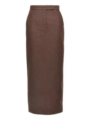 Max Mara Pianosa Maxi Skirt - Brown