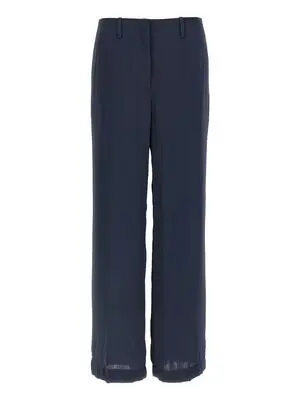 Theory Silk Effect Trousers - Blue