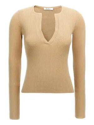 Max Mara Urlo Silk And Cashmere Sweater - Beige