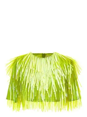 Sportmax Petalo Sequin Top - Yellow