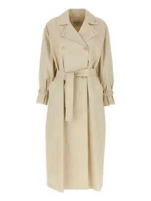 Max Mara Ronco Long Trench Coat - Beige