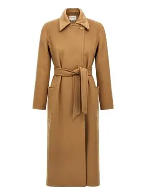 Max Mara Artur Long Coat Brown