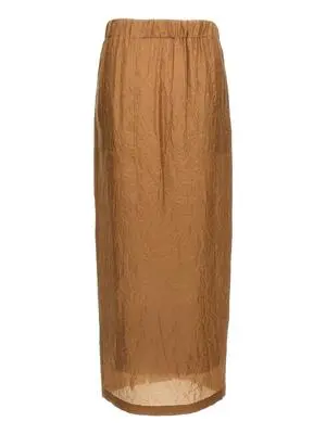 Max Mara Aeroso1234' Straight-line Skirt - Brown
