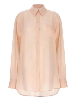 Sportmax Epsilon Silk Crêpe De Chine Shirt - Pink