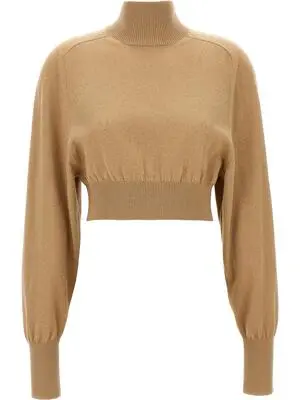 Sportmax Ululato' Turtleneck Sweater - Beige