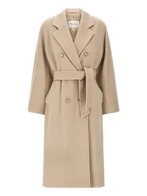Max Mara Ticino Wool And Cashmere Coat Beige