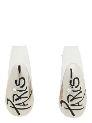 D'HEYGERE Paris Nail Earrings - Silver