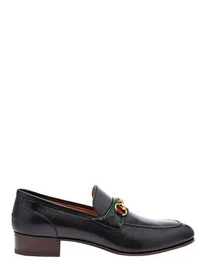 Gucci Horsebit Web-stripe Loafer - Black