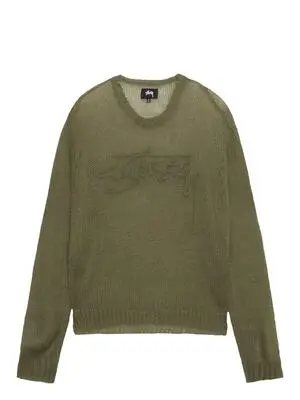 StÜssy Loose Knit Logo Sweater - Green