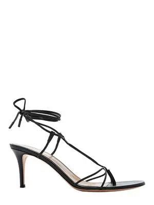 GIANVITO ROSSI Lace-up Nappa Leather Sandals - Black