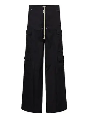 Rick Owens Cargobelas Flared Stretch-cotton Trousers - Black