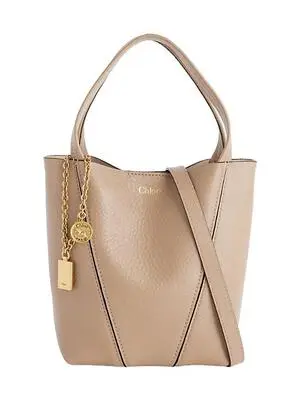 Chloé Spin Small Leather Tote Bag - Boyish Brown