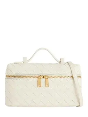 Bottega Veneta Leather Cross Body Bag - Sea Salt-gold