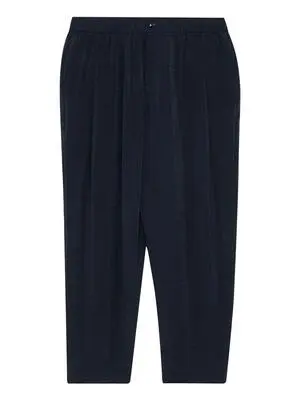 Giorgio Armani Relaxed-fit Herringbone Drawstring Trousers - Multi