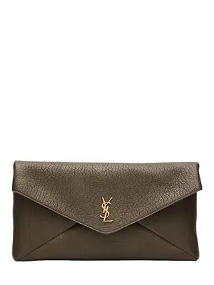 Saint Laurent Envelope Pouch Bag - Brown