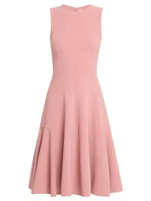 MICHAEL KORS Sleeveless Flare Wool Crepe Dress