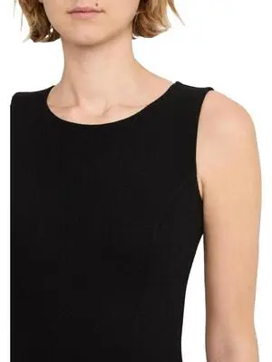 Michael Kors Sleeveless Wool-blend Sheath Dress - Black