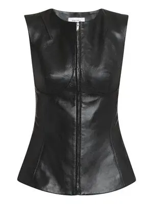 ALEXANDER MCQUEEN Sleeveless Leather Top