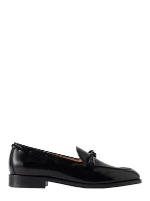 Valentino Garavani Bowshire Patent-leather Loafers - Black