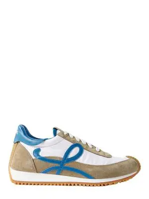 Loewe Flow Runner 2.0 Leather-trimmed Sneakers - White
