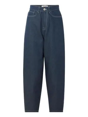 RÓHE High-rise Barrel-leg Jeans - Blue