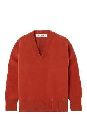 RÓHE Wool-blend Slouchy Fit Sweater - Orange