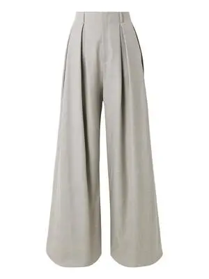 Ralph Lauren Greer Pleated Wide-leg Pants - Gray