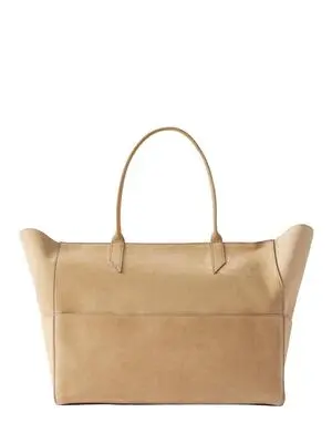 METIER Incognito Cabas Large Suede Tote - Neutrals