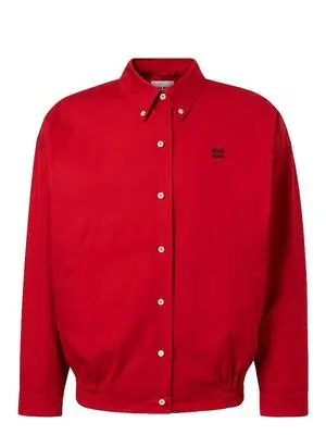 Miu Miu Cotton Poplin Blouson - Red