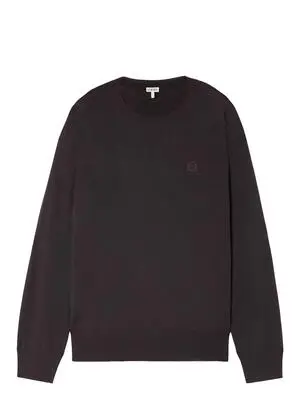 Loewe Embroidered Wool Sweater - Brown