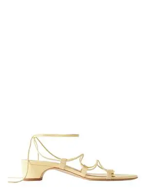 Manolo Blahnik Dellasan 30 Leather Sandals - Yellow