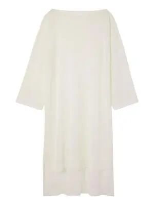 Alaïa Linen And Silk-blend Kaftan - White