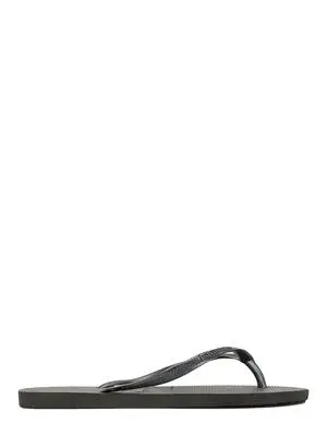Havaianas Slim Textured Flip-Flips Black