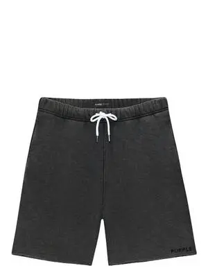 PURPLE BRAND Hvy Fleece Short Shorts - Black