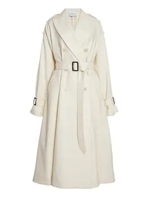 Givenchy Flared Cotton-twill Trench Coat - Ivory