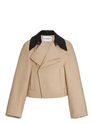 Givenchy Givenchy Cotton-Blend Caban Jacket Neutral