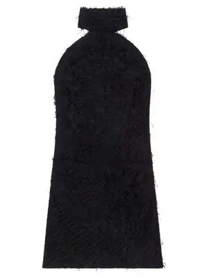 COURREGES Fringed Halter-neck Dress - Black