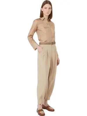 Max Mara Silk Canvas Shirt - Sand