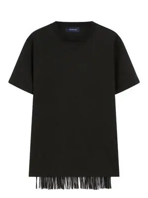 Max Mara Fringed T-shirt - Black