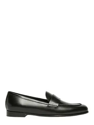 Max Mara Leather Loafers - Black