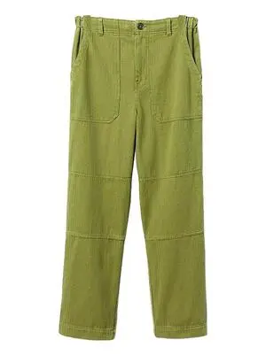 Junk Food Clothing Utility Straight Twill Pant - Army Green
