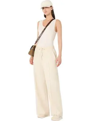 Max Mara Milano-knit Jersey Trousers - Ivory