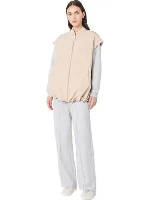 Max Mara Water-repellent Canvas Gilet - Beige
