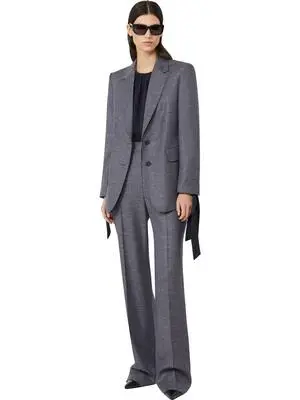 Max Mara Wool-blend Twill Single-breasted Blazer - Navy