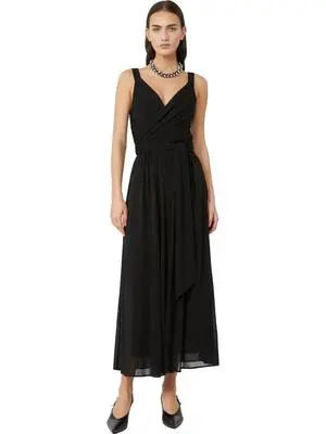 Max Mara Long Viscose Jersey Dress - Black