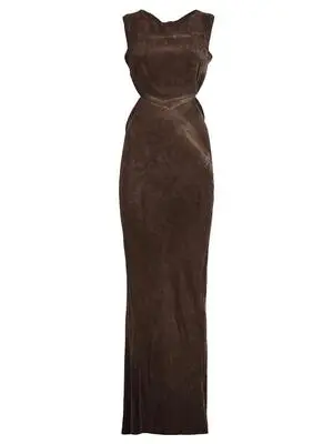 Rick Owens Concordians Open Back Gown - Brown