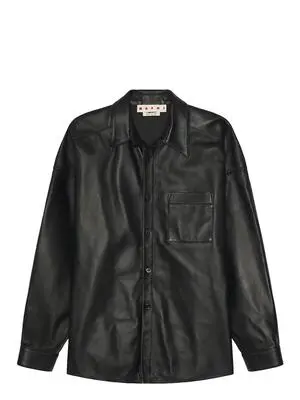 Marni Leather Shirt - Black