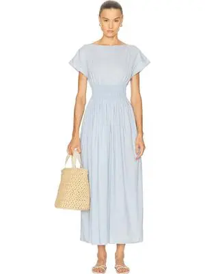 Matteau Shirred Waist Midi Dress - Sky